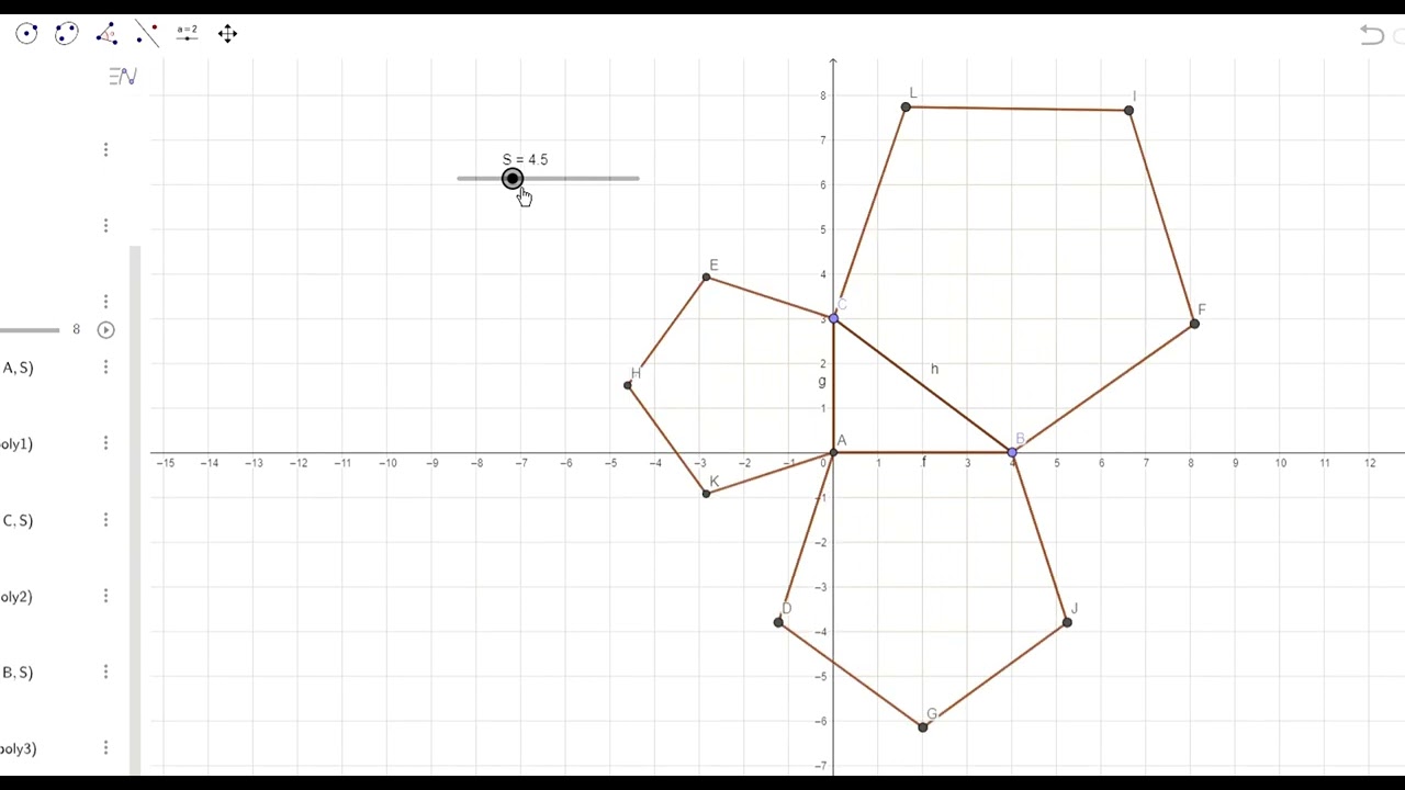 Geogebra tutorial: How to do an interactive Pythagoras theorem.