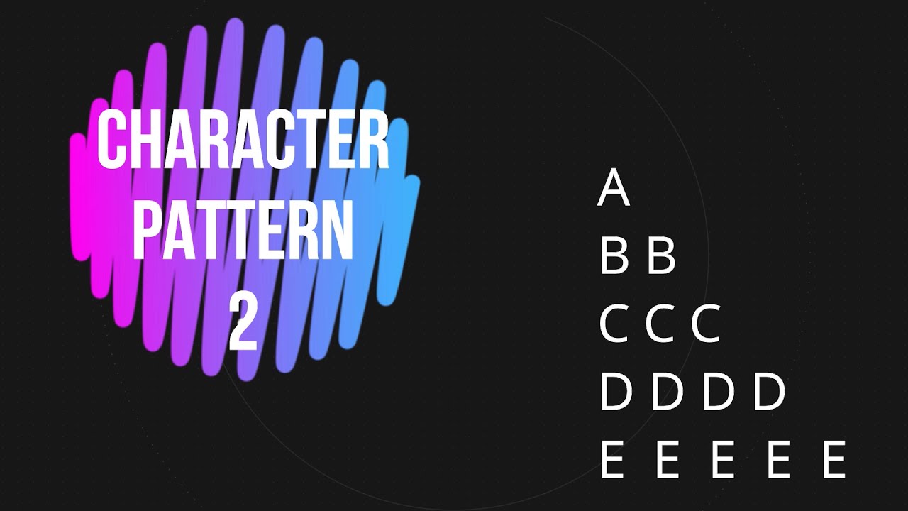 Character pattern 2 || Patterns in java #patterns #thecodingduniya #programming #coding #youtube