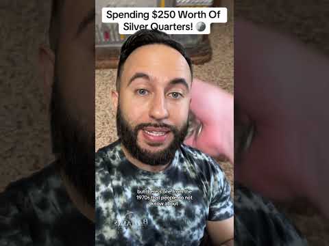 Hes spending $250 worth of SILVER quarters!!! 😮 #quarter #quarters #silverquarter #coins #foryou