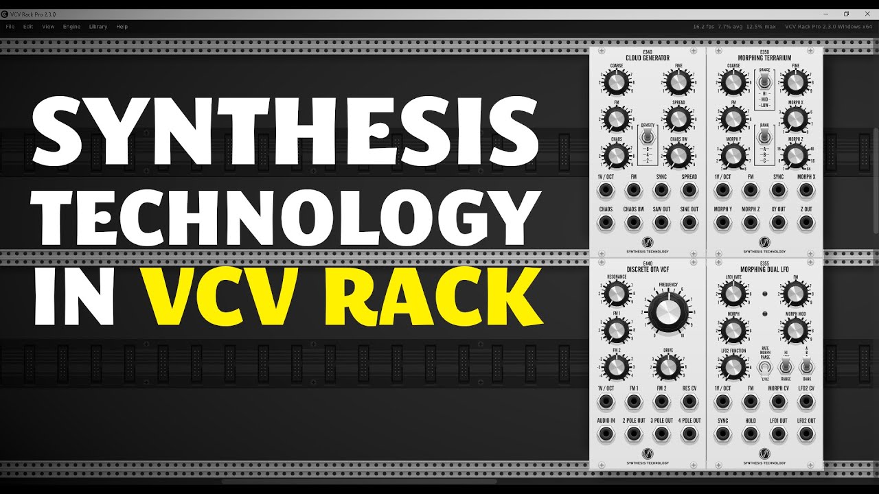 Patch from scratch with Synthesis Technology in VCV 2