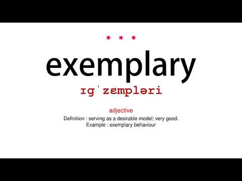 How to pronounce exemplary - Vocab Today