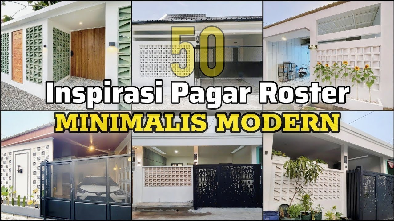 50 Desain Pagar Roster Minimalis Terbaru No 30 Bikin Ngiler! 