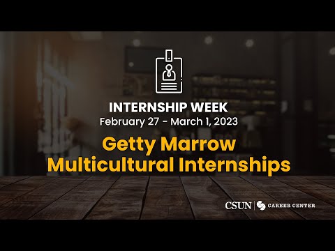 Getty Marrow Multicultural Internships