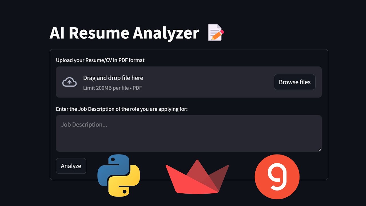 📝 AI Resume Analyzer Project | Gen AI | Python + Streamlit + Groq | With Code & Deployment