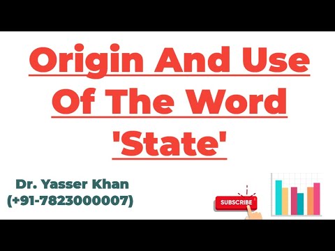 Origin And Use Of The Word 'State' | Origin Of Word State | State Origin | Political Science | UPSC