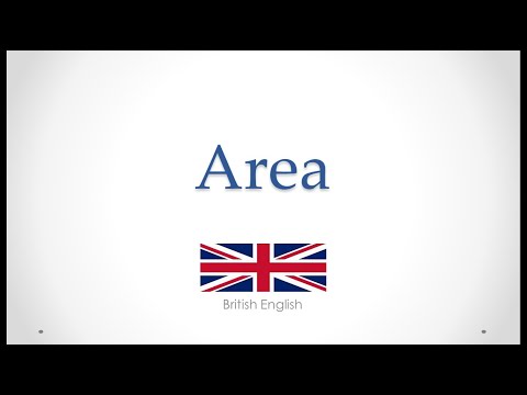 Area | How to Pronounce "Area" (British English)