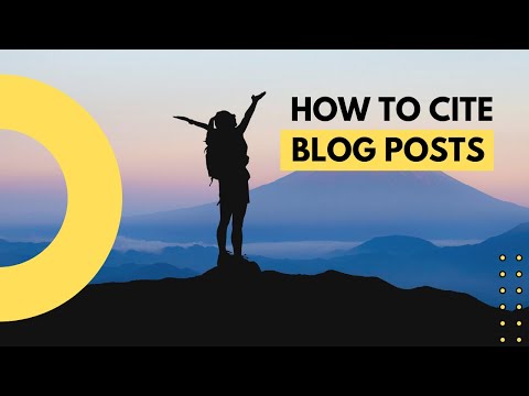 How to Cite and Reference a Blog - Harvard style