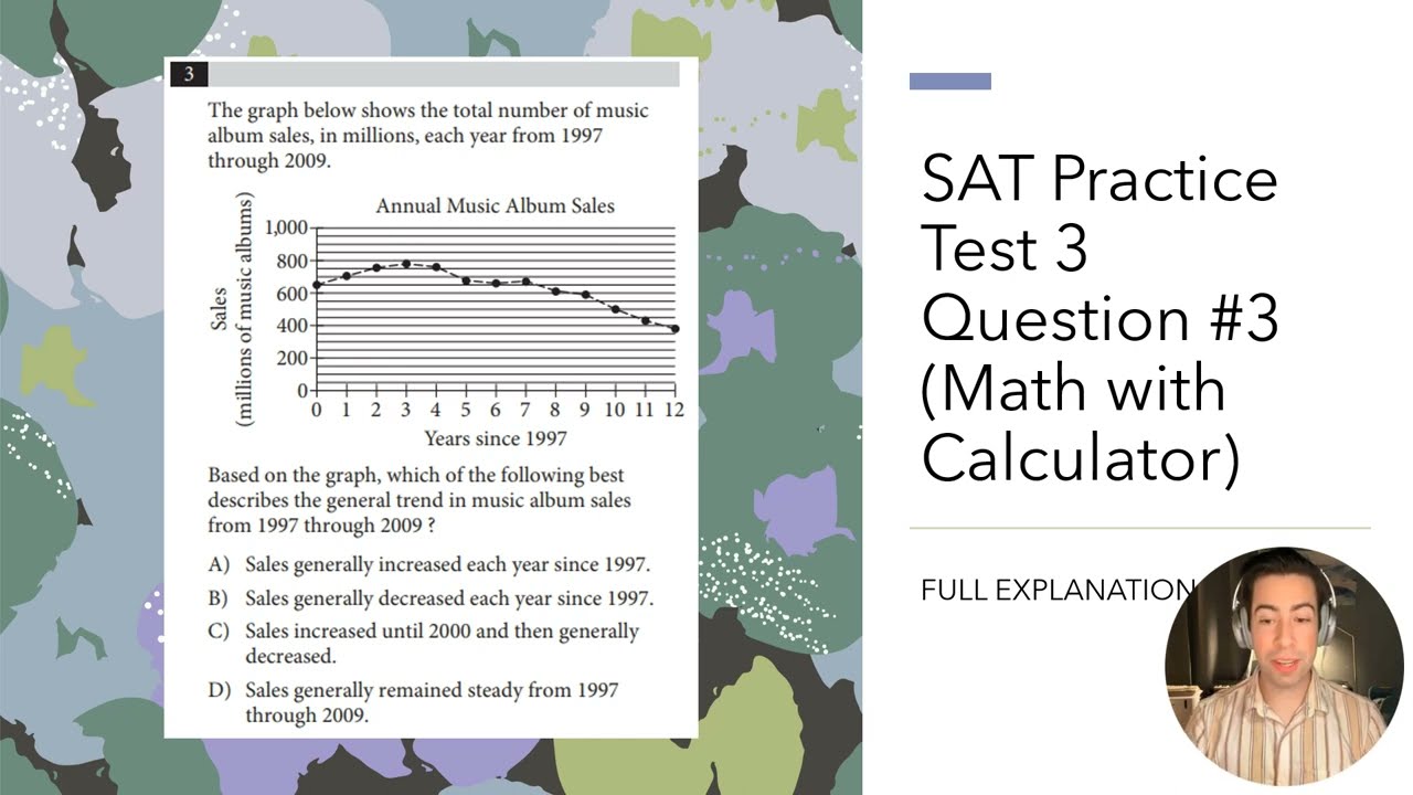SAT Practice Test 3 Question #3  (Math With Calculator) FULL EXPLANATION!