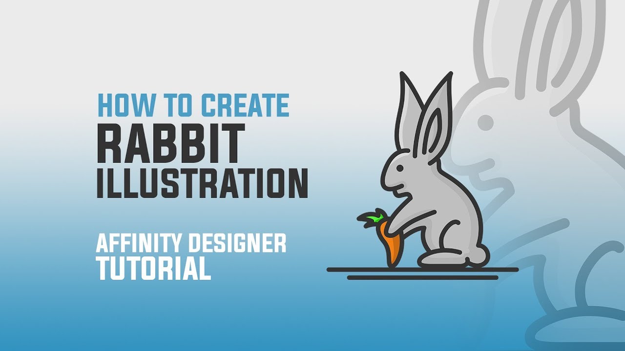 How To Create Rabbit Illustration Logo Tutorial - Affinity Designer