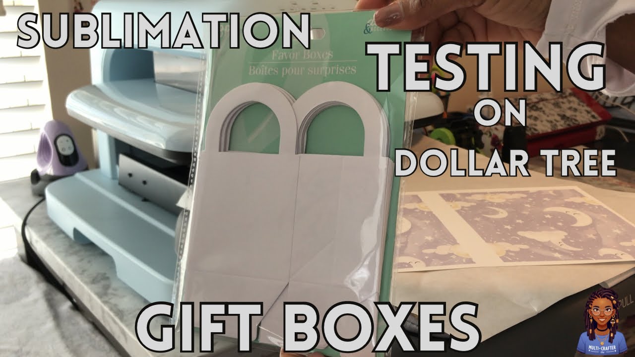Sublimation Testing on Dollar Tree Gift Boxes