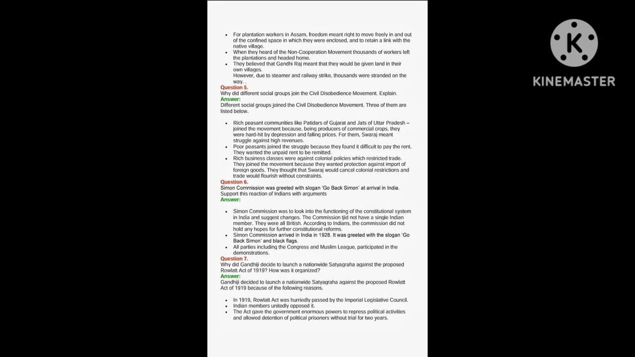 History Chapter 2 Question answers Part-1. PDF in description.