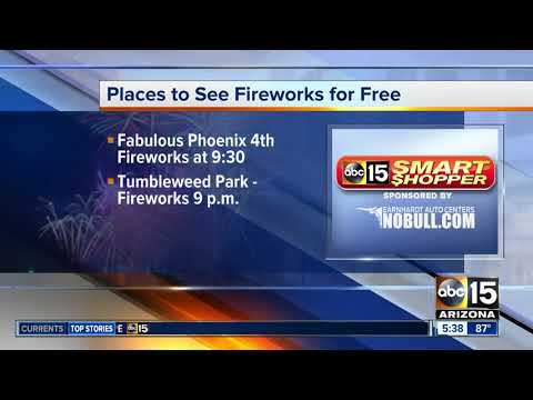 Free places to watch fireworks in the Valley