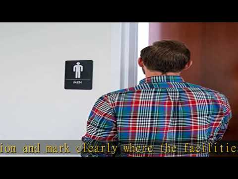 Men's and Women's Restroom Signs ADA-Compliant Bathroom Door Signs for Offices, Businesses, and Res