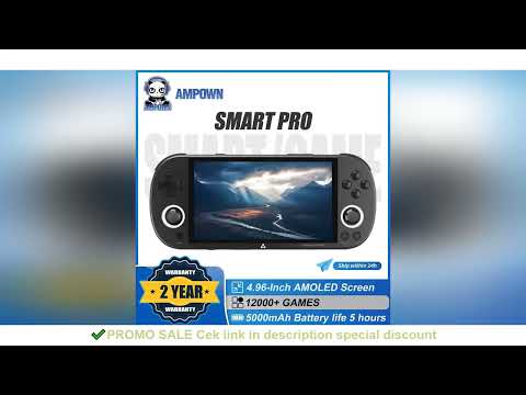 Trimui Smart Pro Consoles 4.96'' IPS Screen Handheld Game Players Linux System Emulator Portable Con