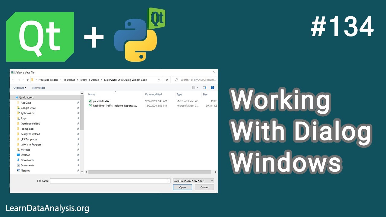 How to use QFileDialog (File Dialog) in PyQt5