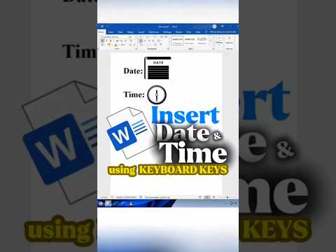 Quickly insert current Date & Time in MS WORD. #msword