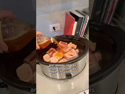 Beef bone broth for dogs using Darwin's beef femur bones!! 🐶🥩🦴 thanks to The BK Pets for inspo!!