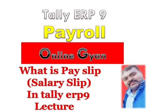 Introduction to Payroll ! what is payslip ! what is salary slip in tally erp9 lecture in hindi and e