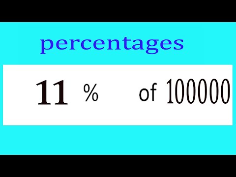 Percentages 11 Percentage(%) of 100000