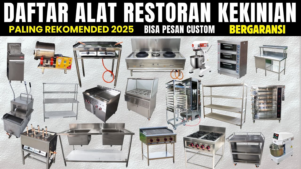 Daftar Peralatan Dapur Restoran, Hotel, Cafe Dan Fungsinya Beserta Gambarnya