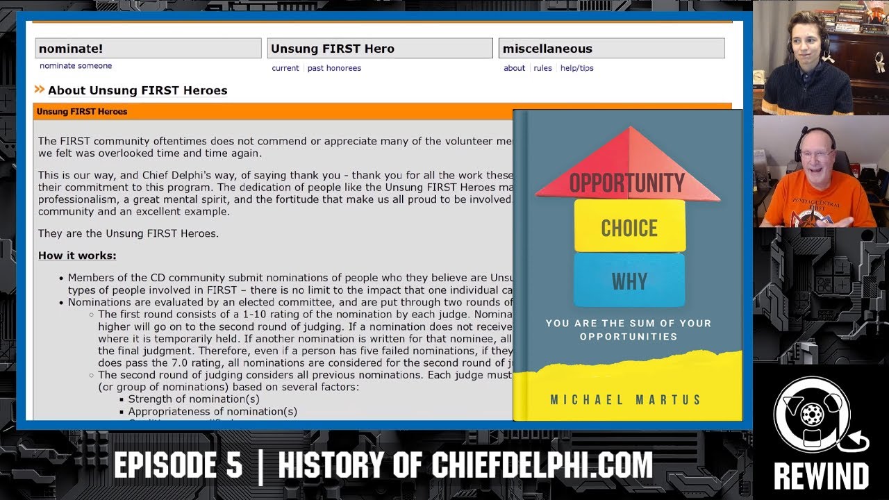 FIRST Rewind Ep. 5 | History of Chief Delphi(.com) | Mike Martus | CD Admin & Author