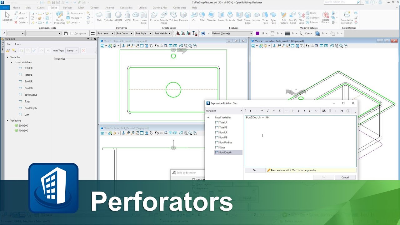 Creating a Parametric Cell - Perforators