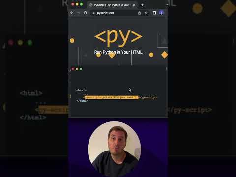 PyScript - Run Python in the Browser using HTML! #Shorts