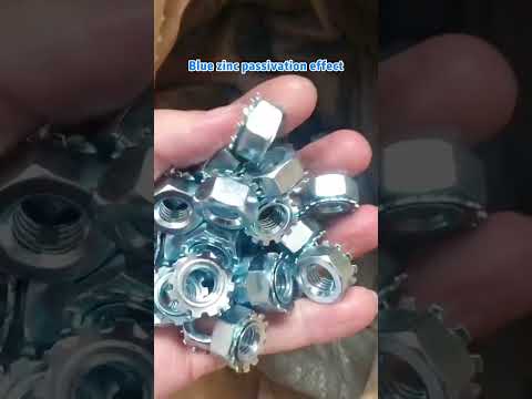 The screws are plated blue and zinc in this way.#galvanized #zincplating #bluezinc