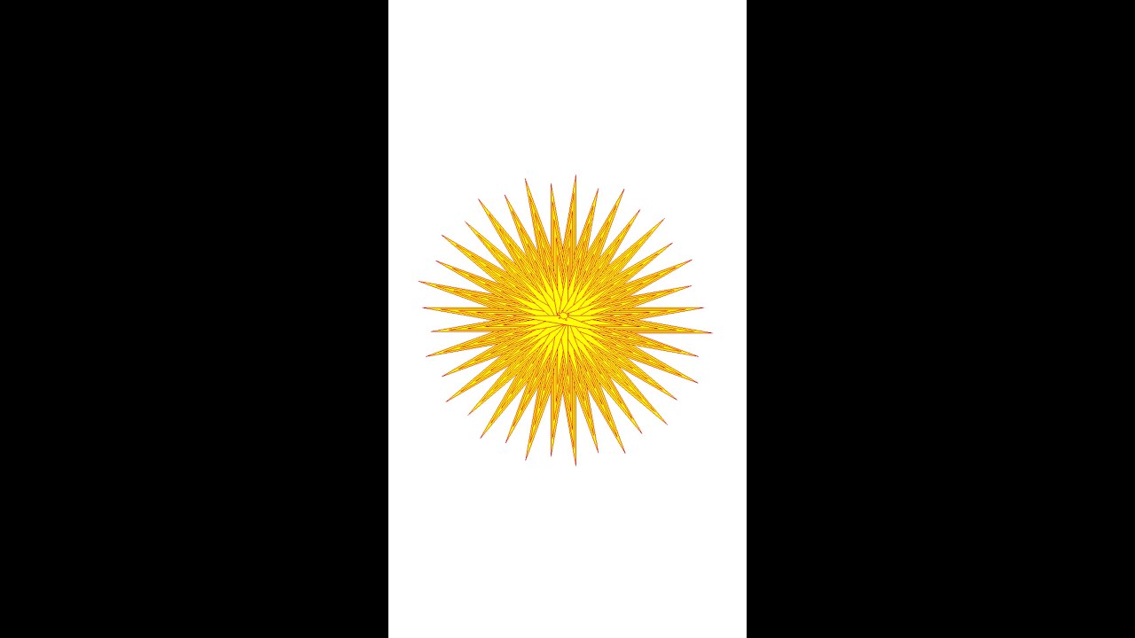 How to make sun by python turtle graphics | Graphics by Python turtle Graphics