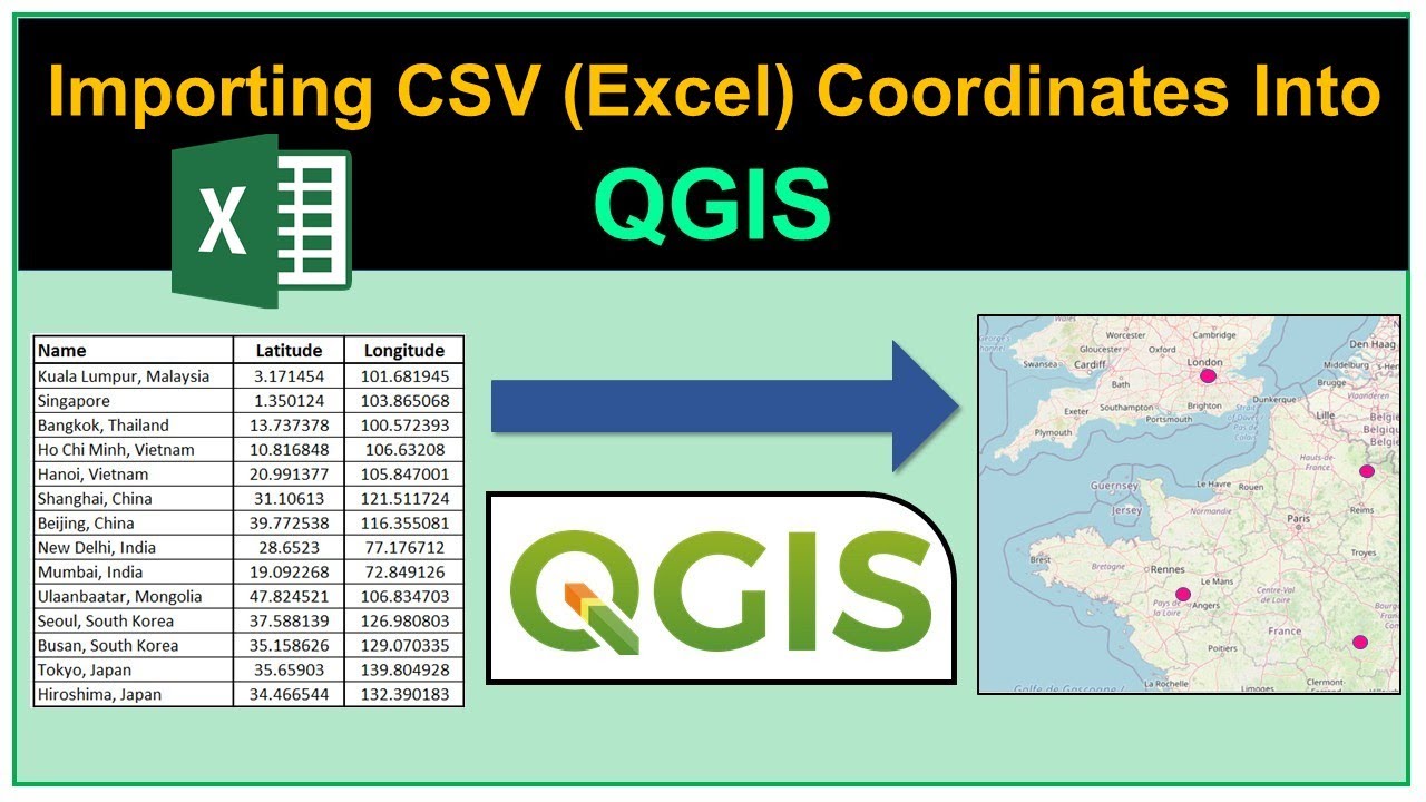 Importing CSV (Excel) Coordinates into QGIS