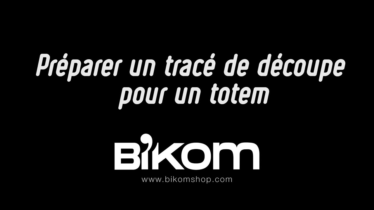 Totem en carton, préparation de fichier par Bikom shop