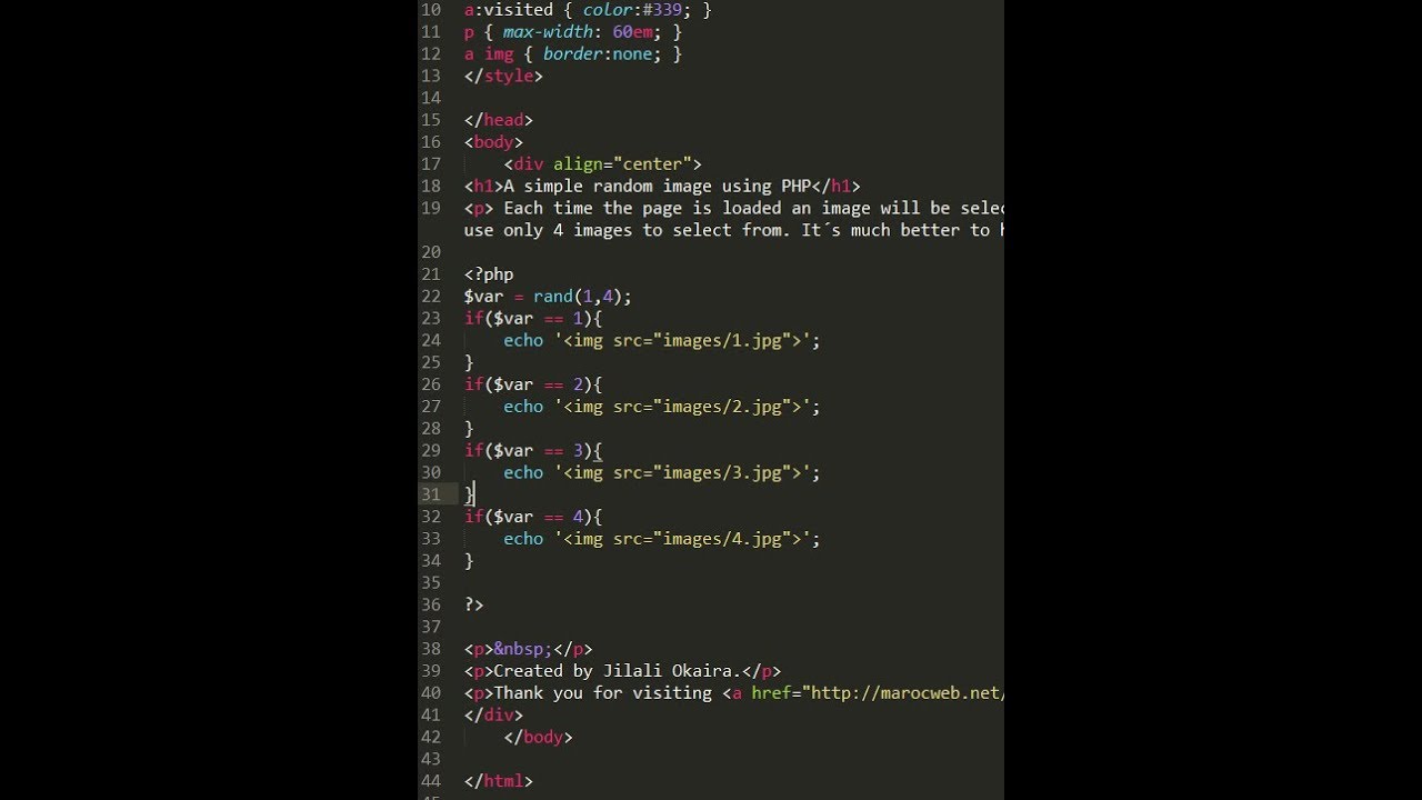 A simple random image using PHP
