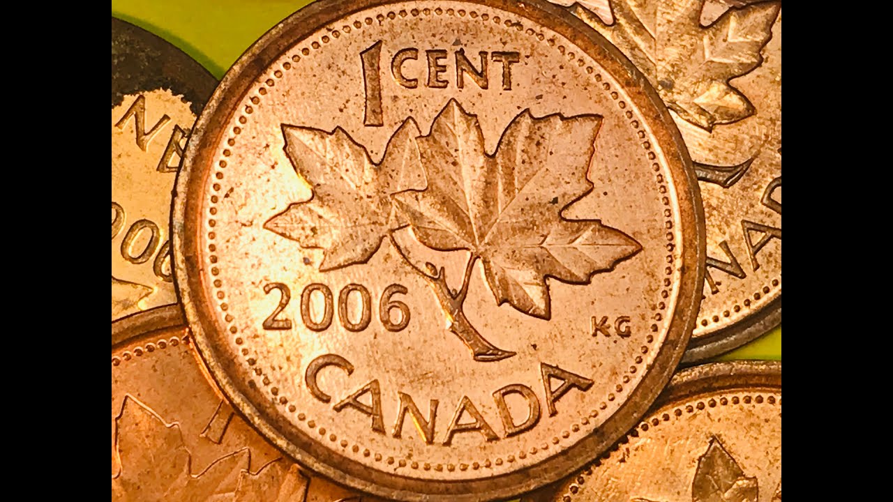 2006 Penny - Rare Canada One Cent Coins - Magnetic or Non - P - Plain - RCM logo - Canadian Mint