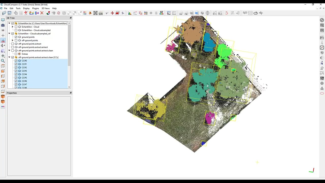 Tree Extraction from PC in Cloud compare
