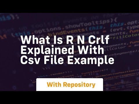 What is r n crlf explained with csv file example