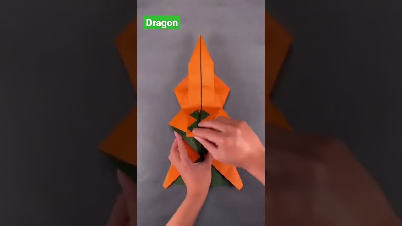 Make Dragon 🐲 using paper #paper #papercraft #art #craft
