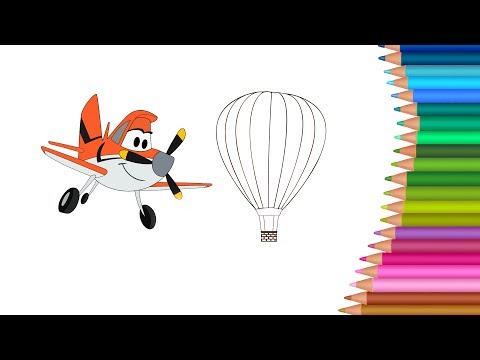 Disney Planes Airplane Coloring Pages | Disney Fun Painting for Kids Colours