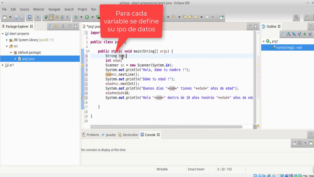 Java: Primer programa con Eclipse