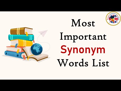 Most Important Synonym Words List, Synonym Vocabulary