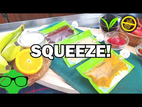 Reusable Food Pouch 🍎 DIY Applesauce Recipe with Fun Flavors! 🍏