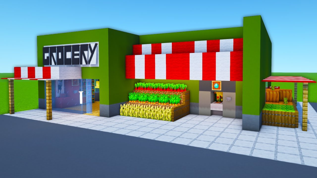 Minecraft Tutorial: How To Make A Grocery Store 