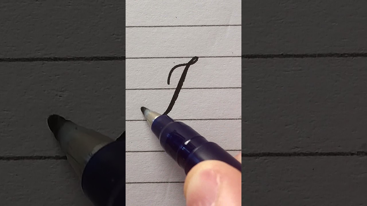 How to write the letter J in Copperplate calligraphy