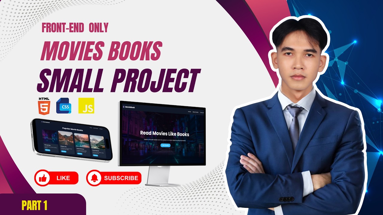 Build a Cinematic Movie Book Website Using HTML, CSS & JavaScript. ( Part1)