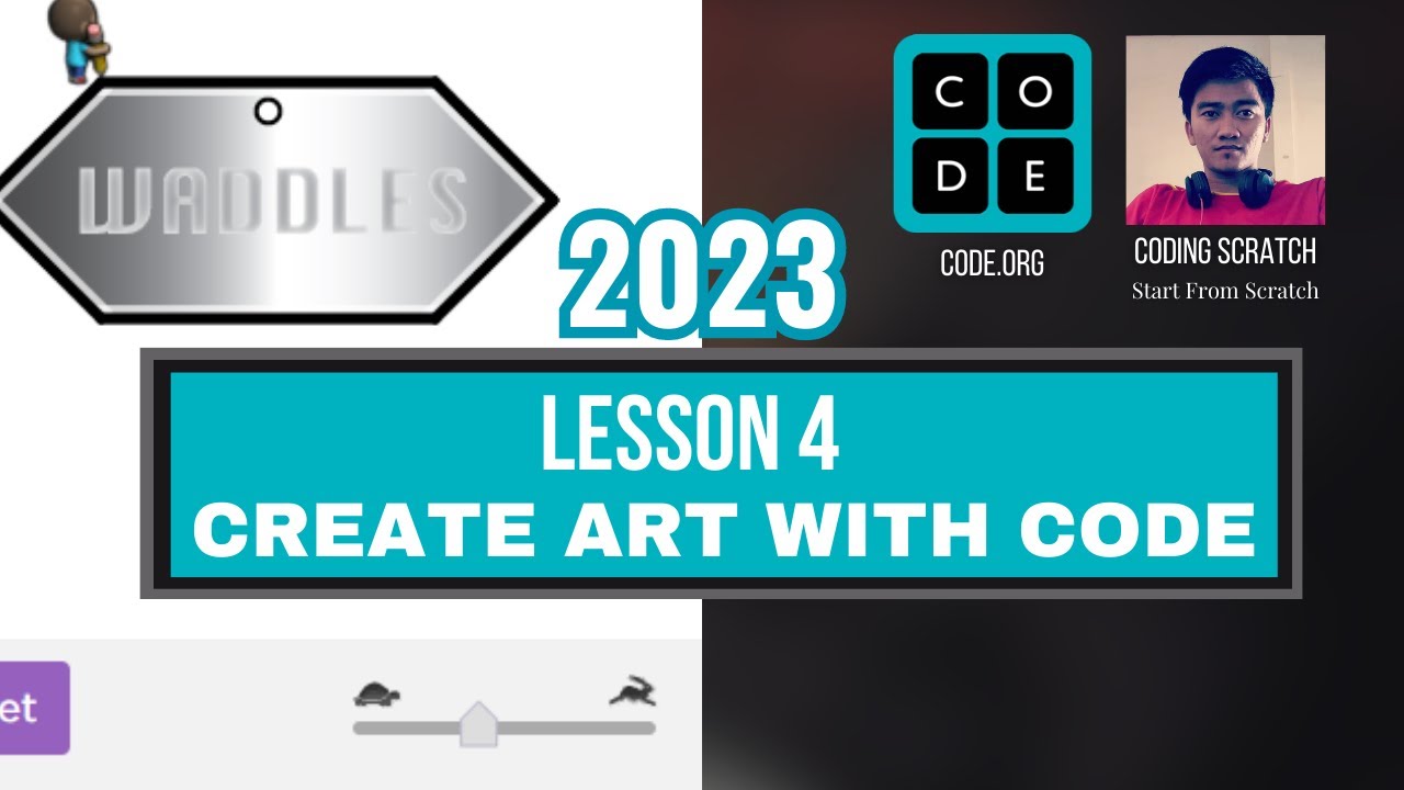 Code.org Lesson 4 Creating Art with Code | Express Course 2023 Update
