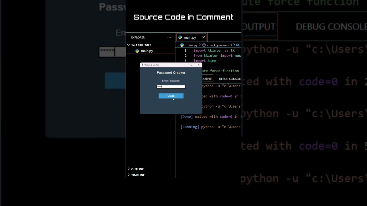 🚀 Build a Python Tkinter Password Cracker | Ethical Hacking 🔓🔥 #Python #Cybersecurity #FuzzuTech