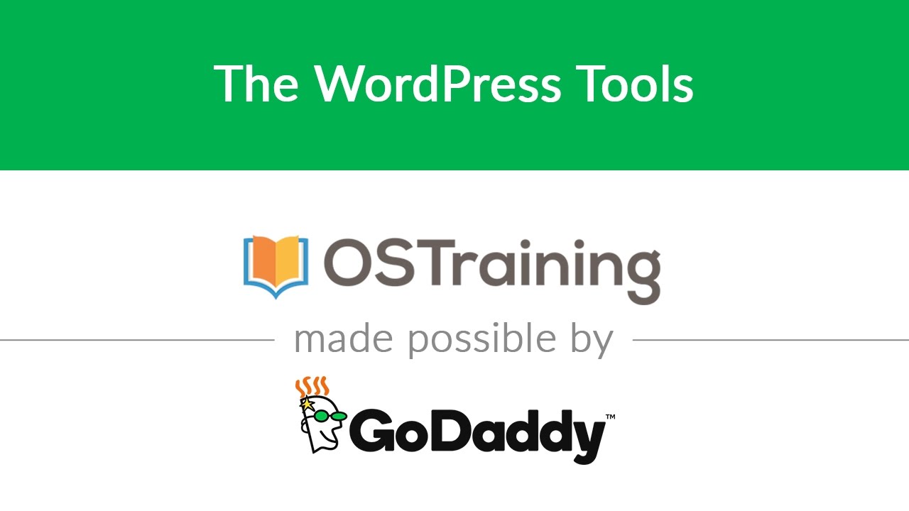 WordPress Beginner Tutorial #29: The WordPress Tools