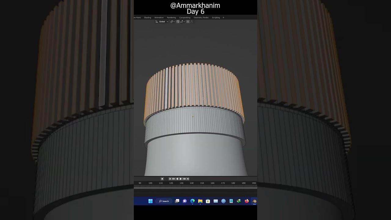 30 days Blender Challenge | Bottle Cap | Day 6 | #AmmarKhanim #blender #blenderbottle