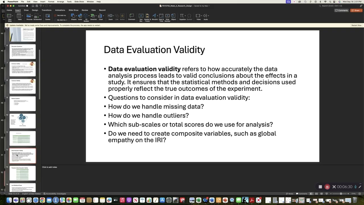 What is construct validity? And what is statistical conclusion validity?