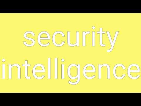 Security Intelligence Definition & Meaning