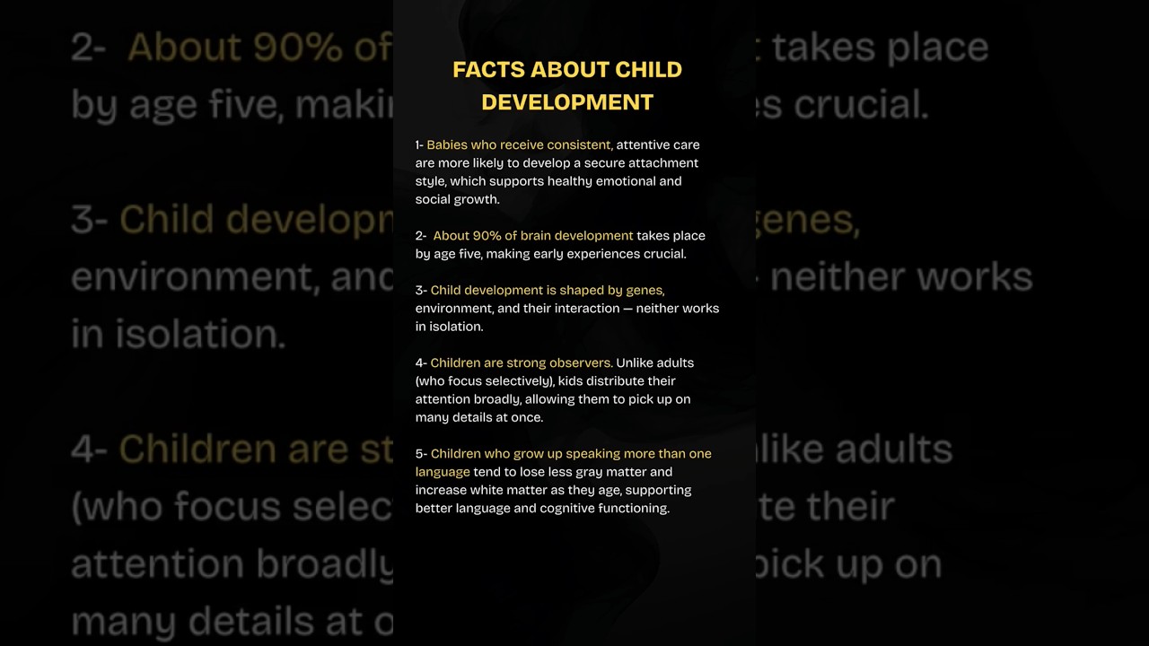 5 Amazing Child Development Facts Every Parent Should Know #childhood #parentingtips #baby #children